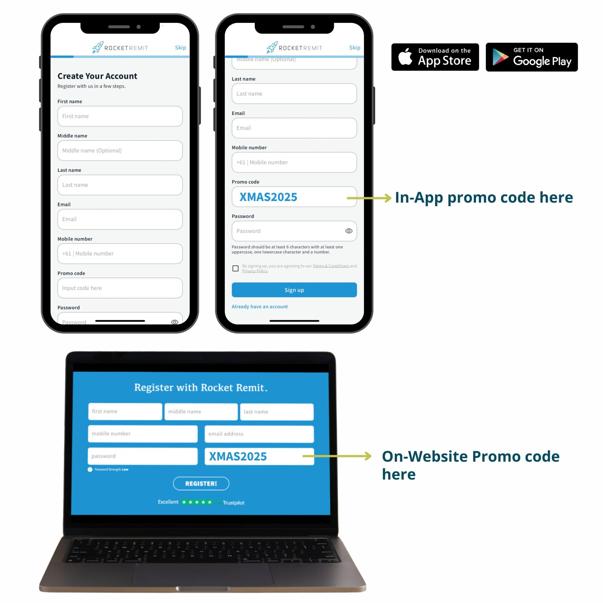 Rocket Remit Christmas promo code